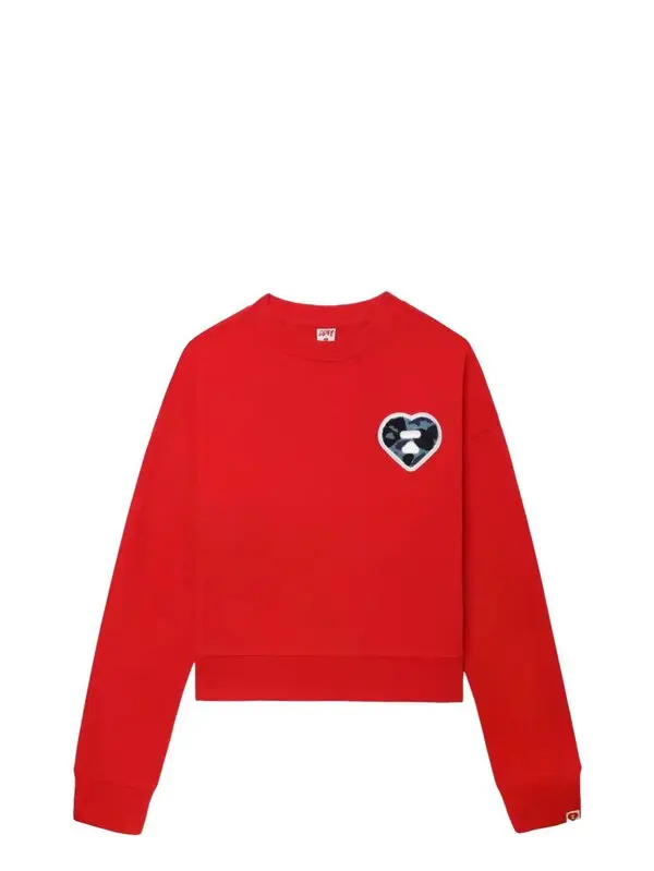 A BATHING APE Heart-motif Sweater - Red
