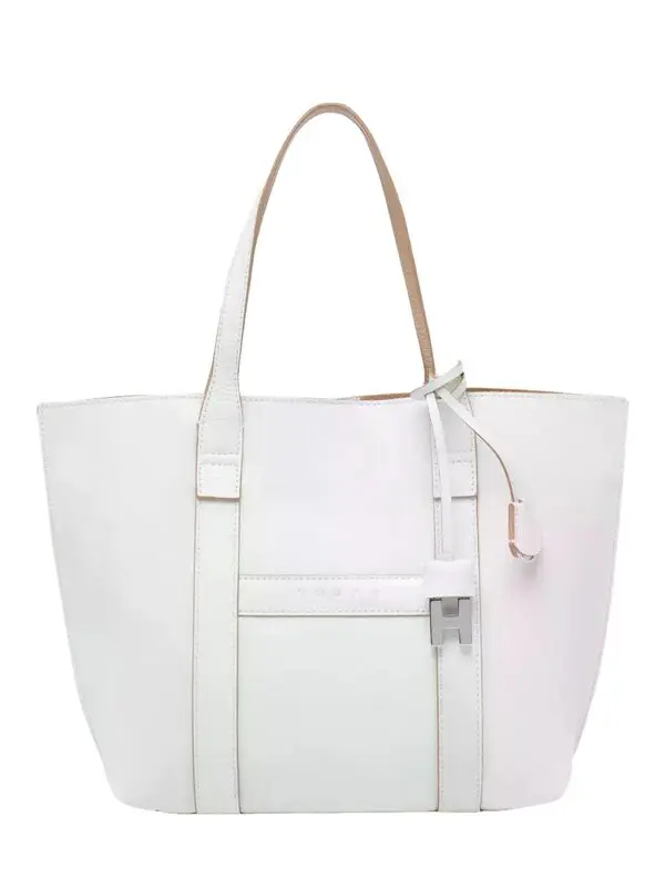 Hogan Script Top-handles Tote Bag - White