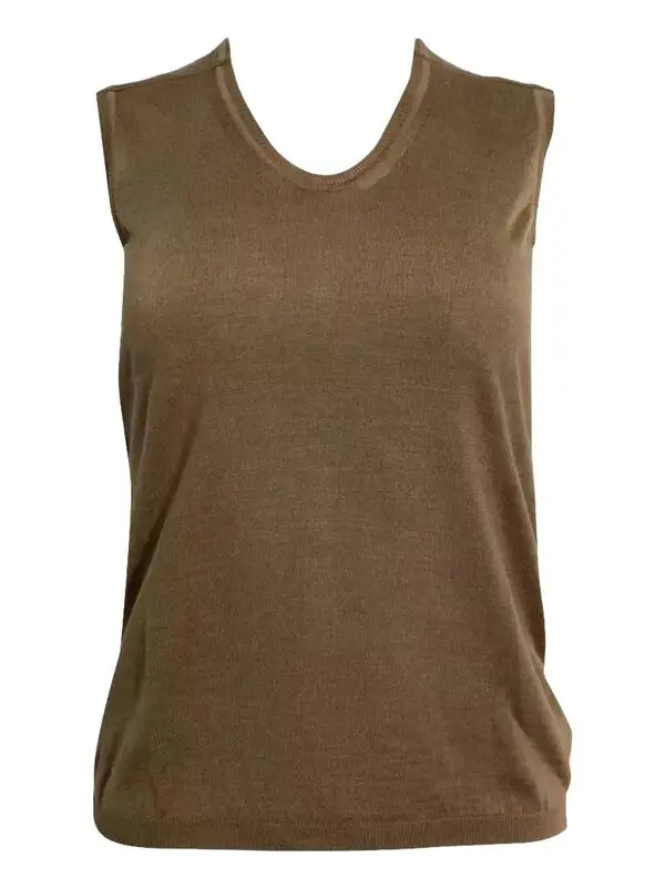 Saint Laurent Knitted Top - Brown