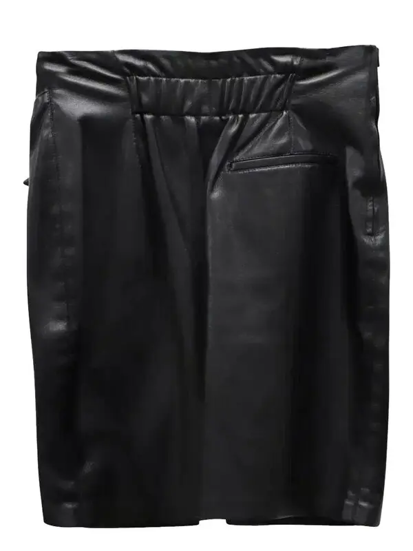 Nanushka Faux-leather Wrap Skirt - Black