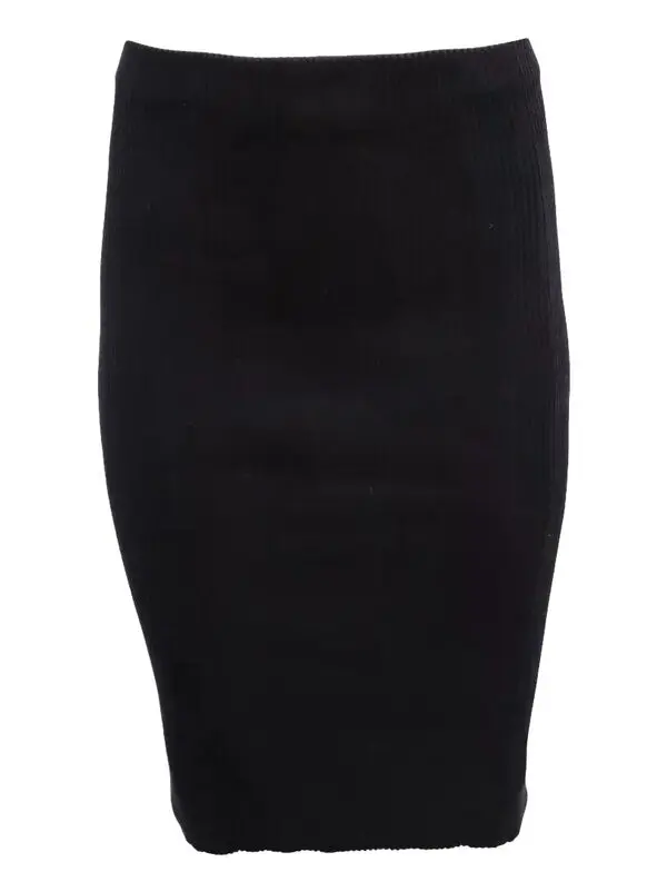 Vince Ribbed Elasticated-waistband Midi Skirt - Blue