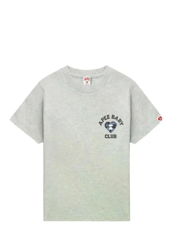 A BATHING APE Baby Club" Graphic T-shirt - Grey