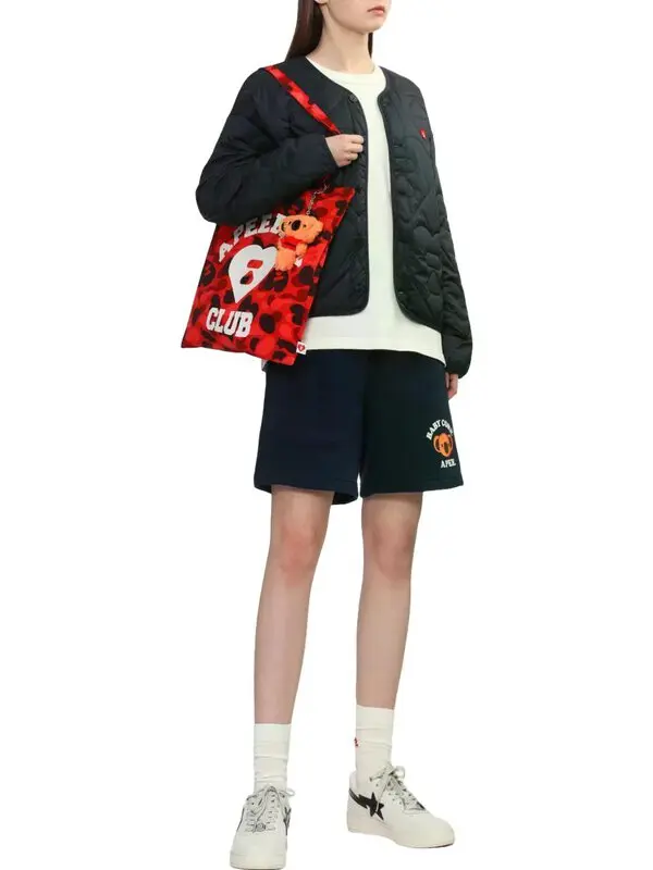 A BATHING APE Heart Quilted Jacket - Blue