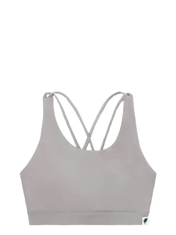 A BATHING APE Crossover Straps Sport Bras - Grey