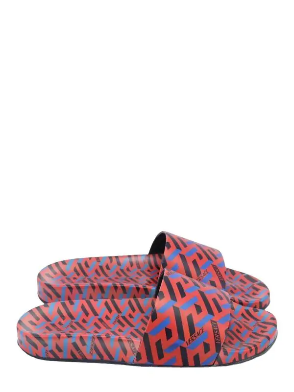 Versace Printed Slides - Red