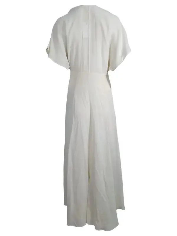 REFORMATION V-neck Wrap Maxi Dress - Neutrals