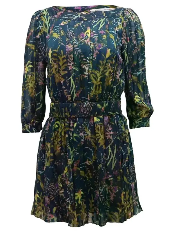 Diane Von Furstenberg Square-neck Mini Dress - Blue