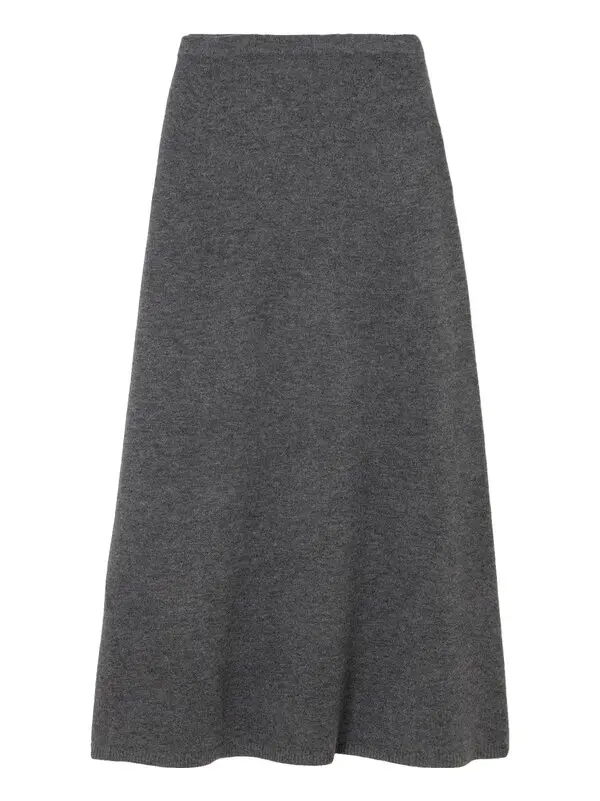 Theory Merino Wool-blend Maxi Skirt - Gray