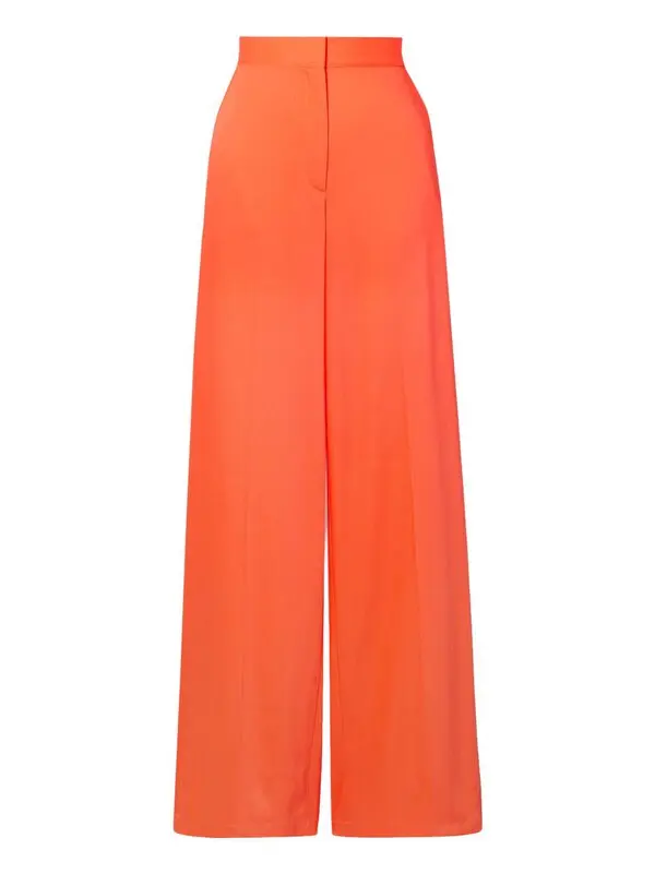 Christopher John Rogers Twill Wide-leg Pants - Orange