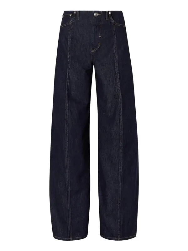 Sportmax Spdora Mid-rise Wide-leg Jeans - Blue