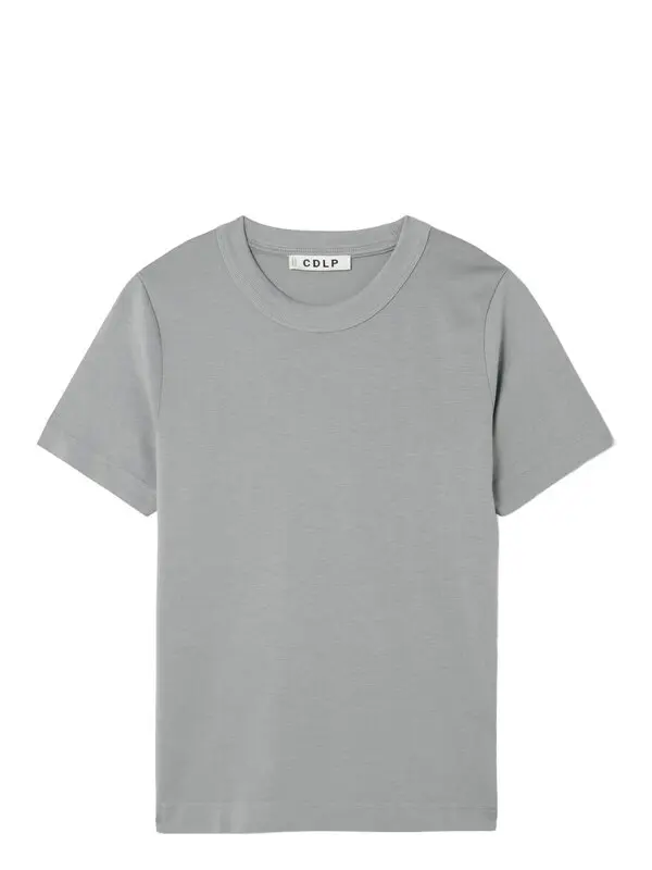 CDLP Tencel™ Lyocell And Cotton-blend Crewneck T-shirt - Gray