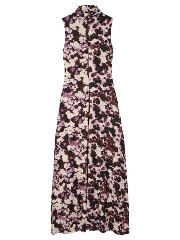 Proenza Schouler White Label Valentina Printed Stretch-jersey Turtleneck Maxi Dress - Multi