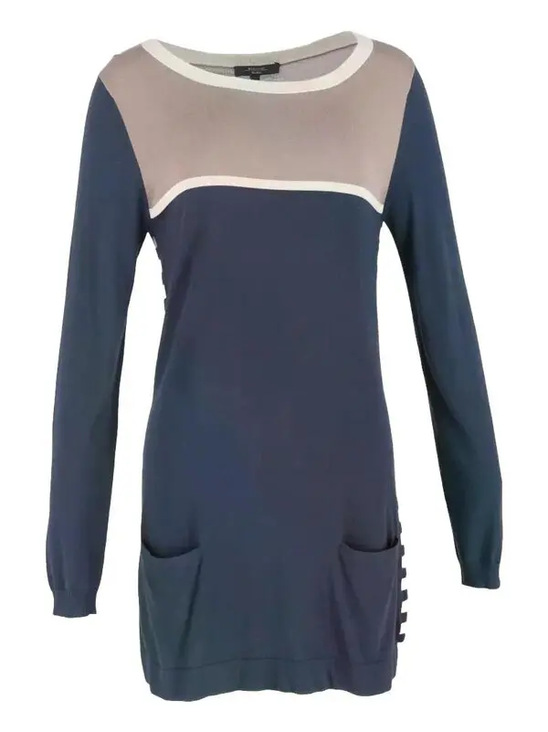 Max Mara Striped Long Sleeve Sweater - Blue