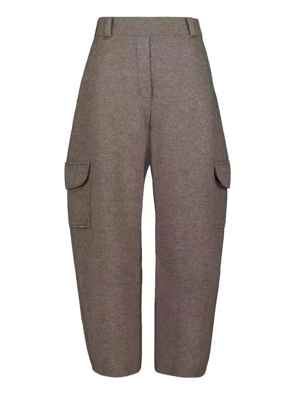 LISA YANG Azaria Knitted Cargo Trousers - Brown