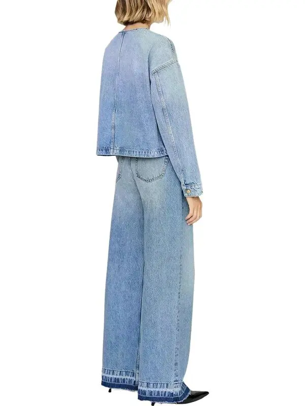 ANINE BING Blanche Button-up Denim Jacket - Blue