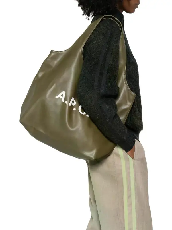 A.p.c. Logo Shoulder Bag - Green