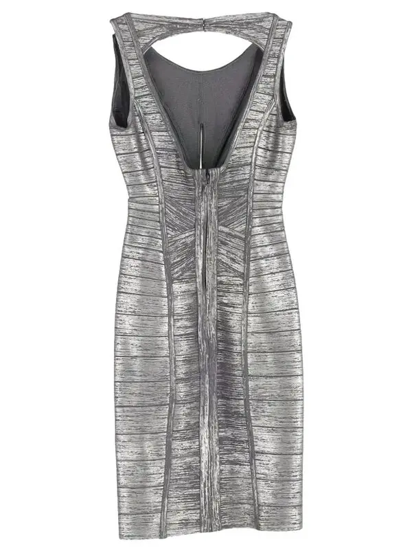 Herve Leger Cut-out Bandage Dress - Grey