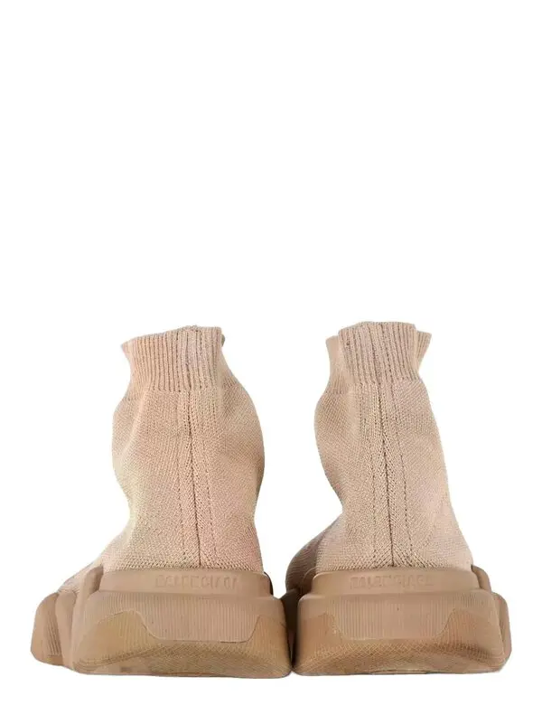 Balenciaga Speed 2.0 Knitted Sock Logo Detail Trainers - Neutrals