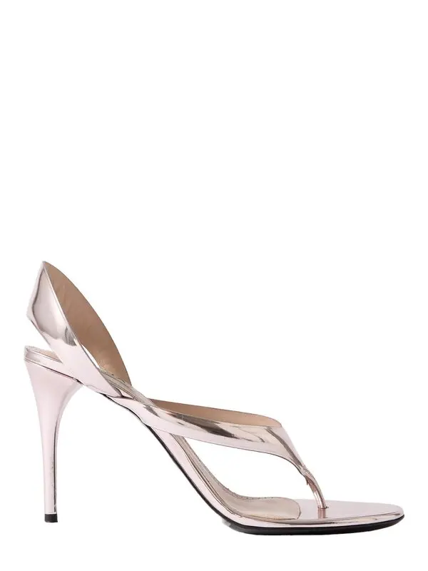 Alaïa Mirrored-leather Stiletto Sandals - Silver