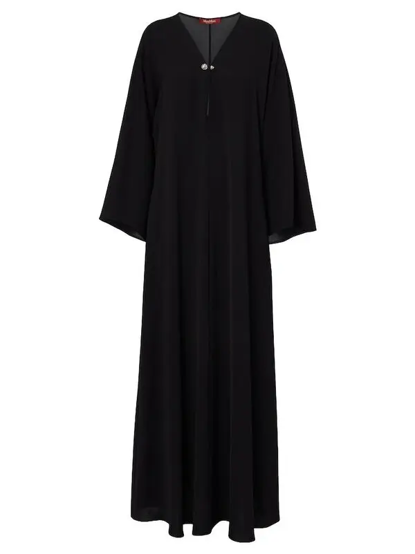 Max Mara Lillo Cady Maxi Dress - Black