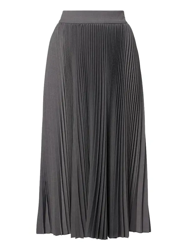 Dolce & Gabbana Pleated Midi Skirt - Grey