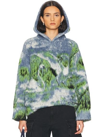 Attico Printed Hooded Sweater - Multicolor