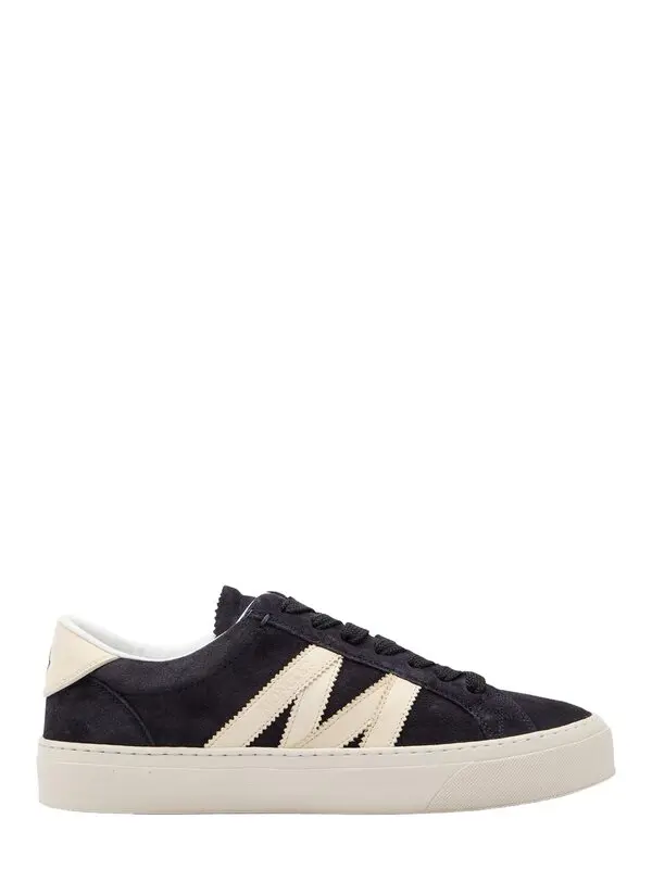 Moncler Monaco Suede Sneakers - Navy