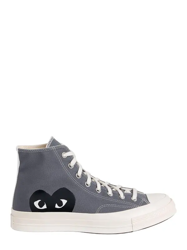 Play Comme Des Garcon X Converse Chuck 70 High Top Sneakers - Grey