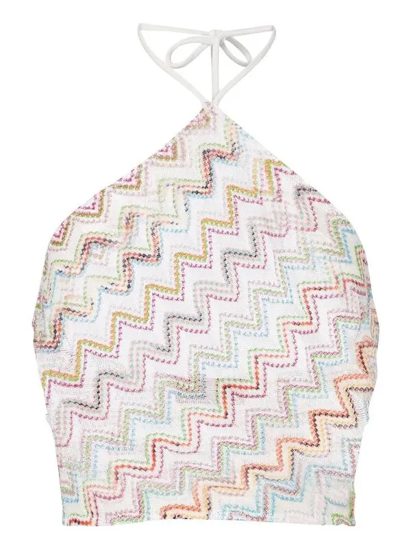 Missoni Zigzag Lame Halter Top - Multicoloured