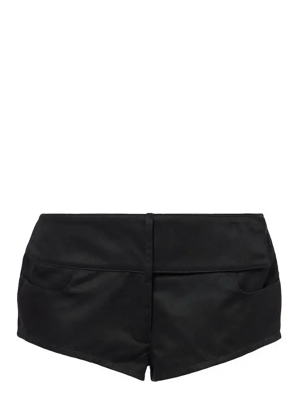 COURREGES Low-rise Tailored Shorts - Black