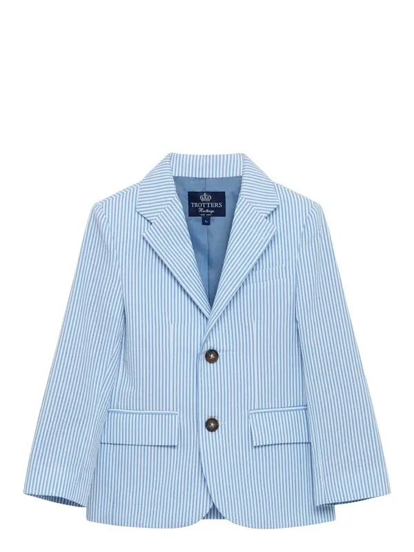 Trotters Striped Sebastian Blazer - Blue