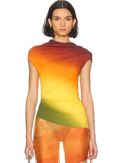 Monse Off Shoulder Jersey Top - Multi
