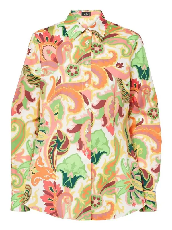 Etro Paisley Cotton-blend Poplin Shirt - Multicoloured