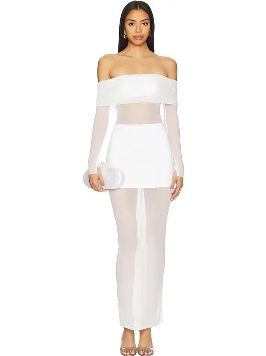 LOVERS AND FRIENDS Off-shoulder Maxi Dress - White