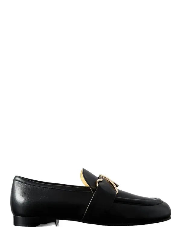 Proenza Schouler Monogram Embellished Leather Loafers - Black