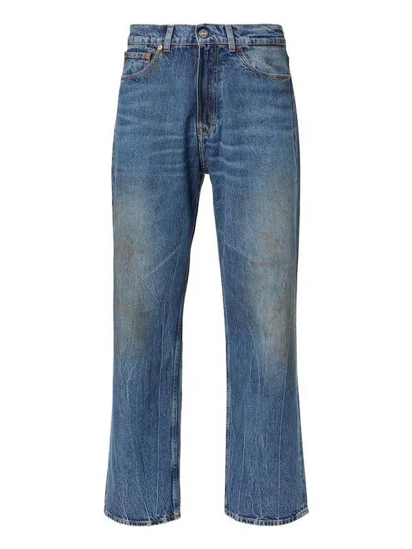 Our Legacy Third Cut Distressed Wide-leg Jeans - Blue