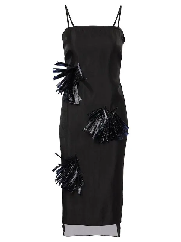 JACQUES WEI Embellished Maxi Dress - Black