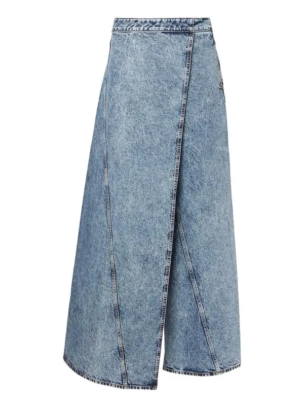 Alaïa Wide-leg Wrap Jeans - Blue