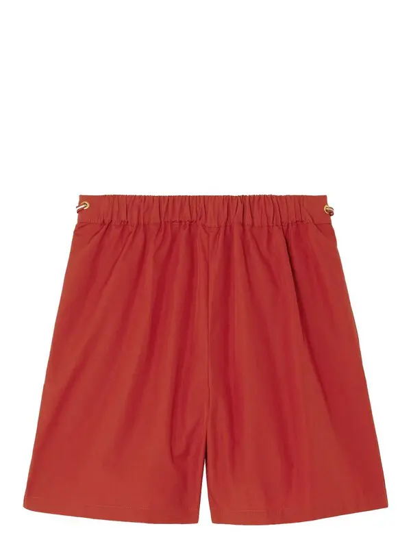 Max Mara Haway Cotton-poplin Shorts - Red