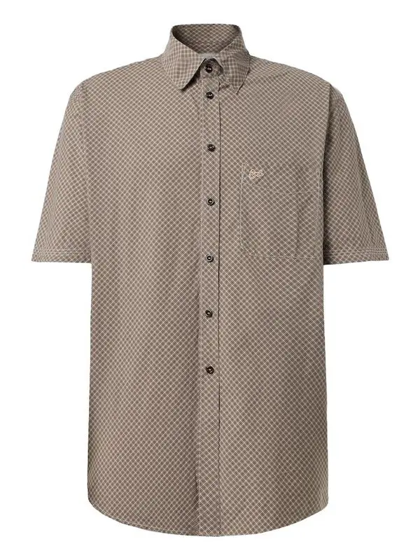 ERL Checked Cotton Shirt - Brown