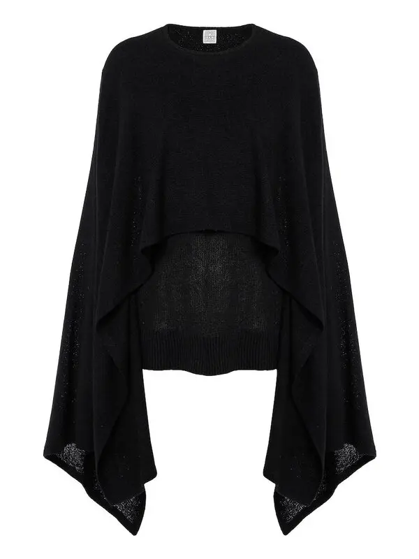 TOTEME Draped Silk Top - Black
