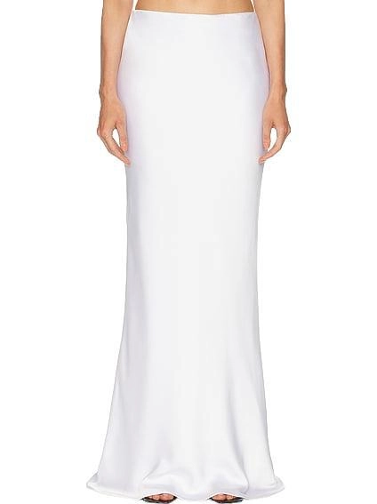 Norma Kamali Bias Obie Skirt - Snow White