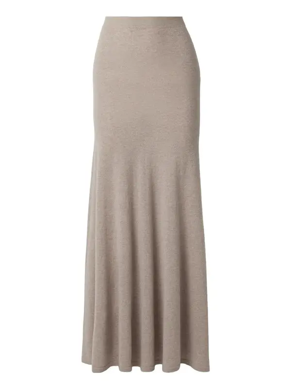 THE ROW Jovian Cashmere Maxi Skirt - Neutrals
