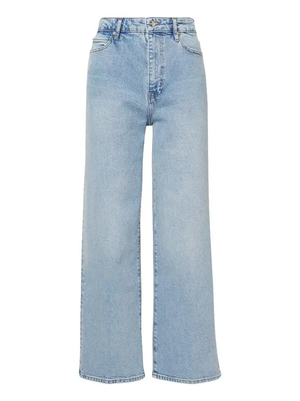 FRAME The Wide High-rise Wide-leg Jeans In Dolly - Blue