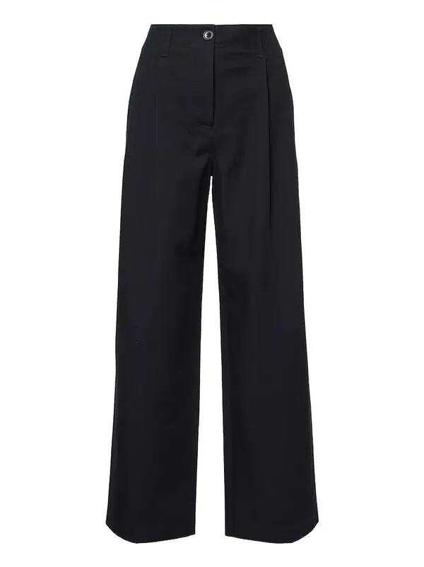 TOTEME Mid-rise Cotton Twill Chinos - Blue