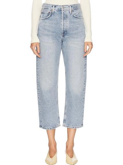 AGOLDE 90's Mid Rise Straight Crop Jeans - Force