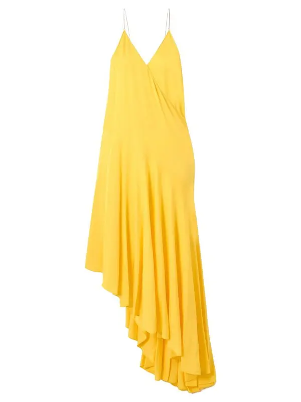 Alaïa Asymmetrical Jersey Midi Dress - Yellow