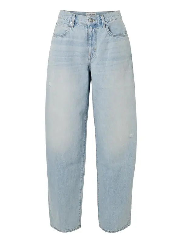 SLVRLAKE Ella Barrel Leg Jeans In Love Song Wash - Blue