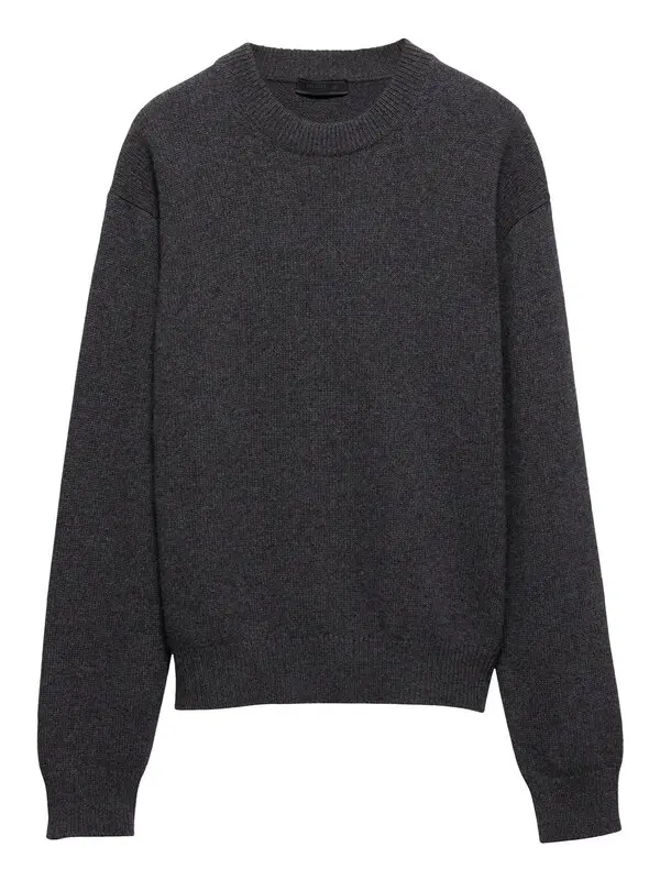 Prada Re-cashmere Crew-neck Sweater - Grey