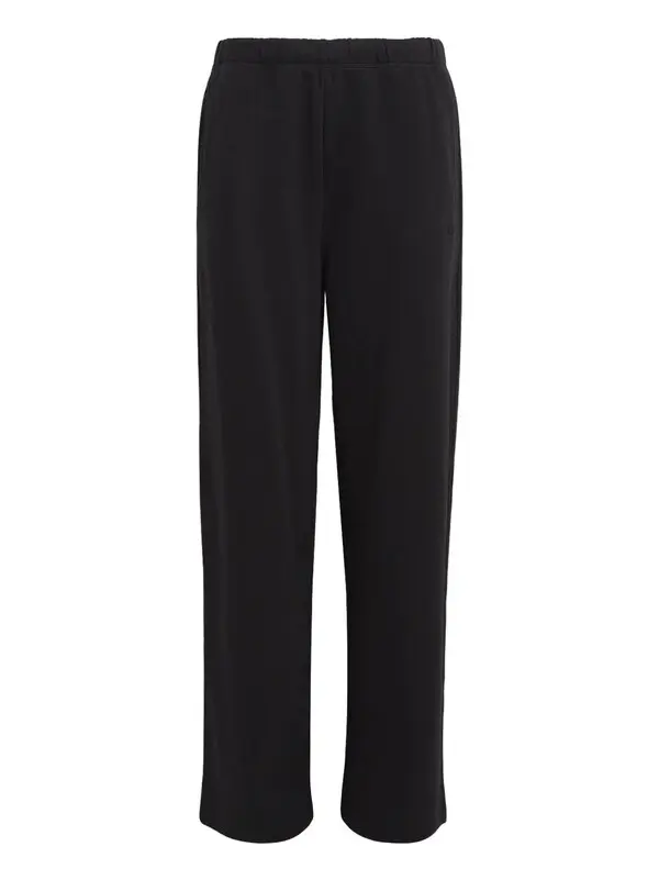 SKIMS Cotton Blend Fleece Straight Sweatpants - Black